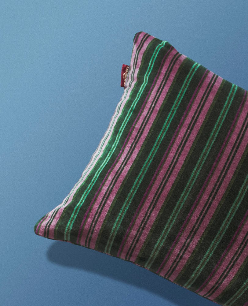 Margate Dark Green Rectangular Velvet Cushion 55x35cm | toot garook