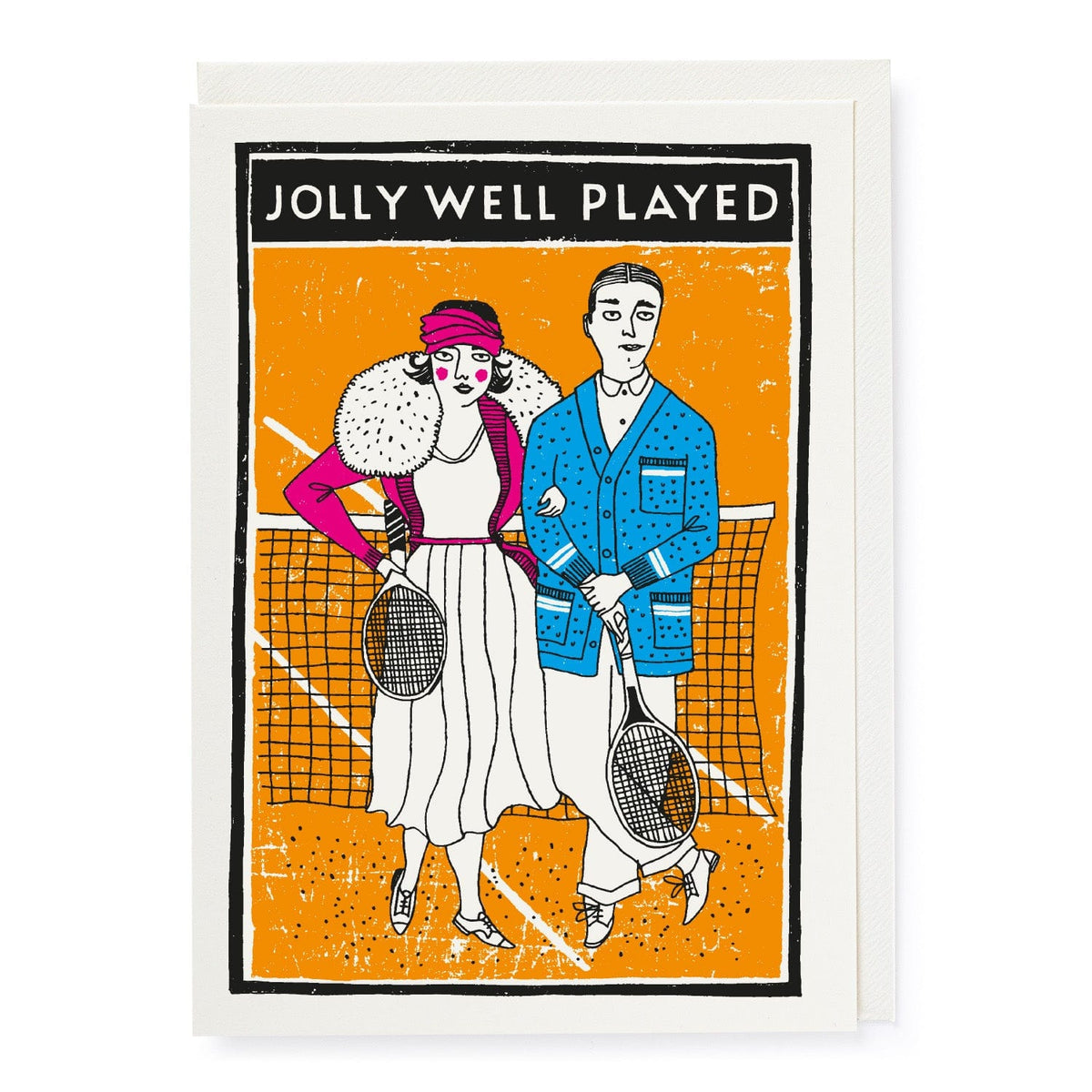 Letterpress Card Jolly Well Played - Toot Garook | toot garook